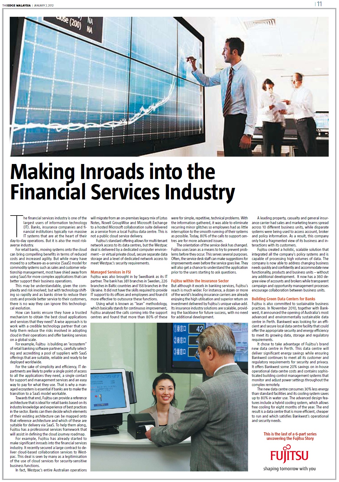 Making inroads into the Financial Services Industry : Fujitsu Malaysia